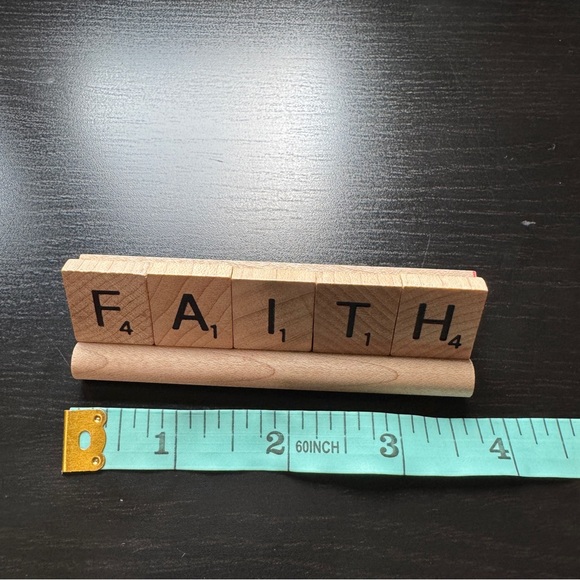 Other | Wooden Scrabble Tile Display Faith | Poshmark
